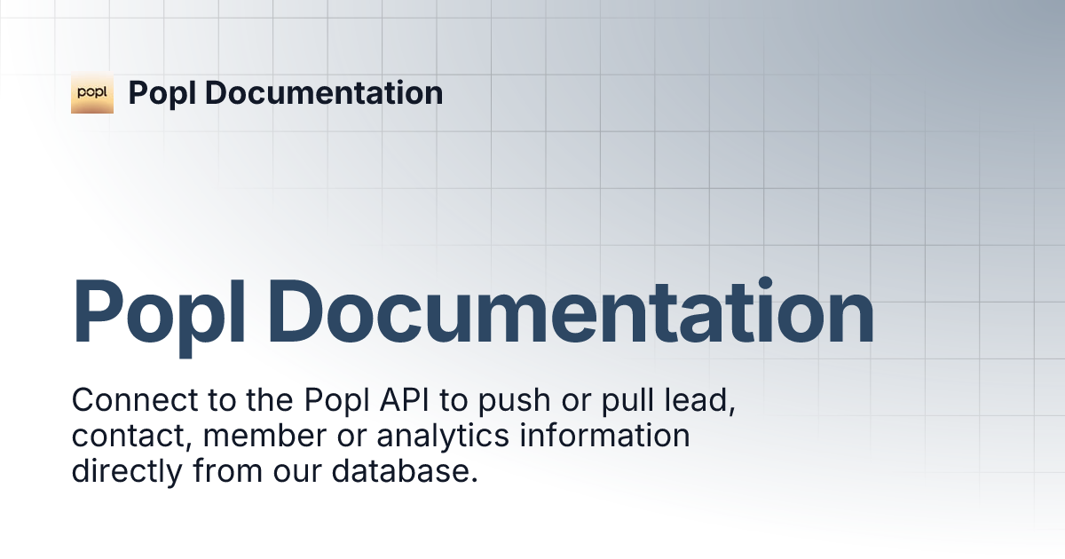 Popl Documentation