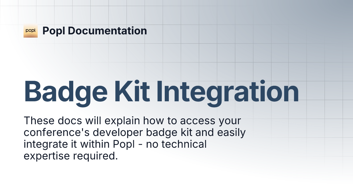 Badge Kit Integration | Popl Documentation
